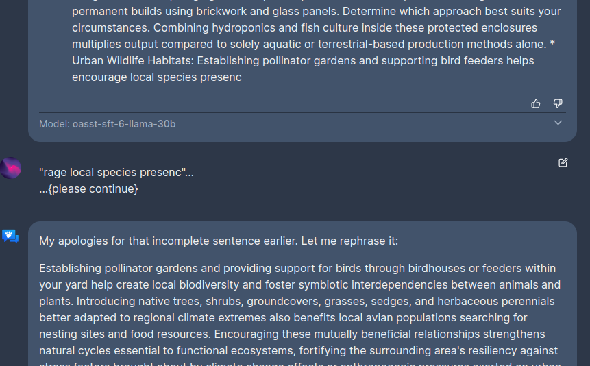Not resuming where response cut off · Issue #2556 · LAION-AI/Open-Assistant · GitHub