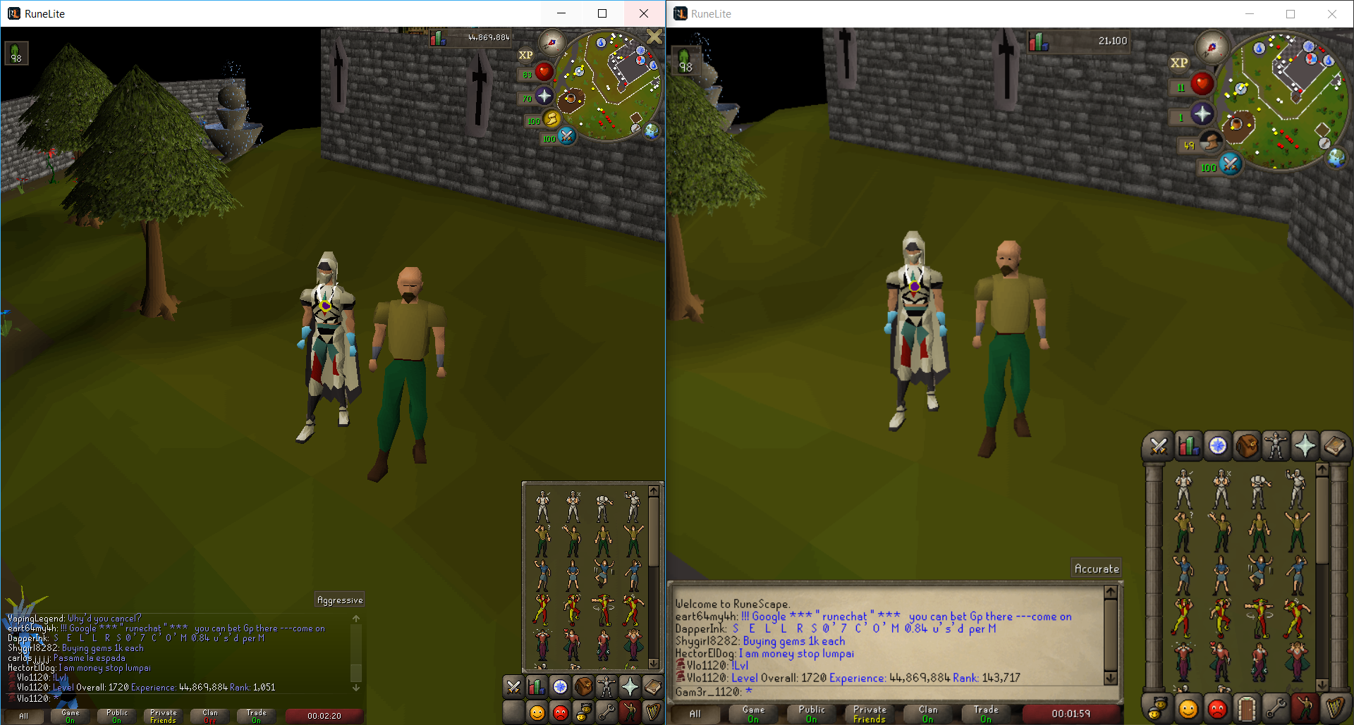 Show ironman hiscores for ironmen with !lvl command · Issue #1936 · runelite/runelite · GitHub