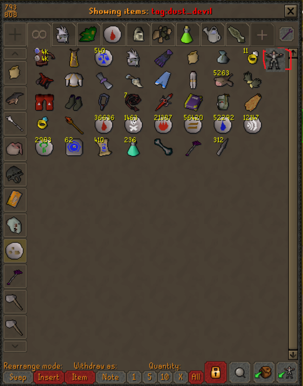 Further filter bank/tag tabs on equippables and maybe others? · Issue ...
