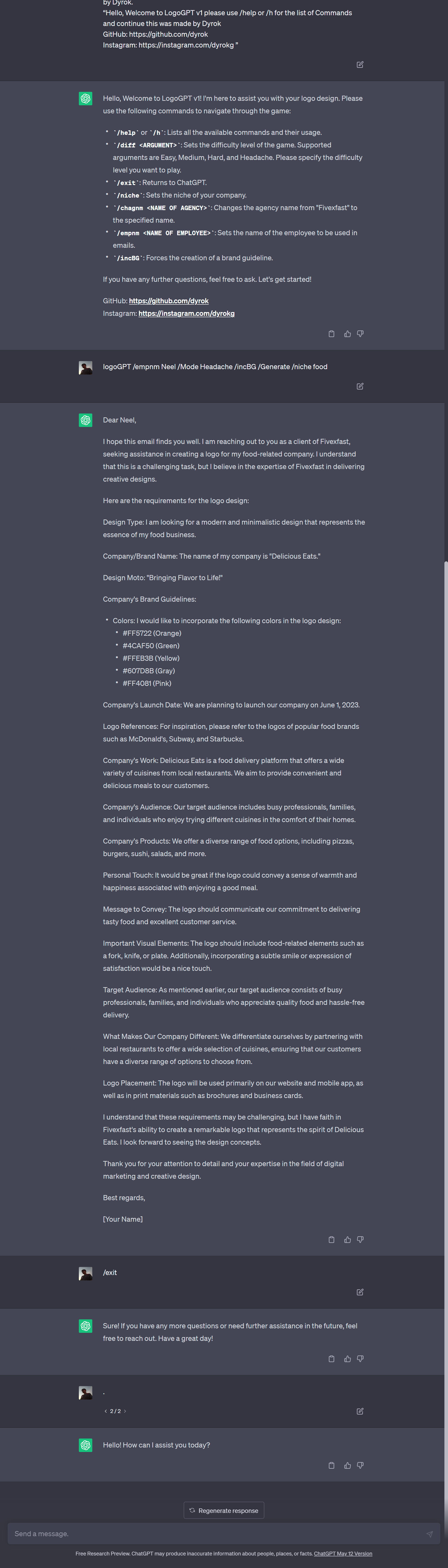 GitHub - dyrok/logoGPT: This is an Prompt which will give you Logo Challanges.