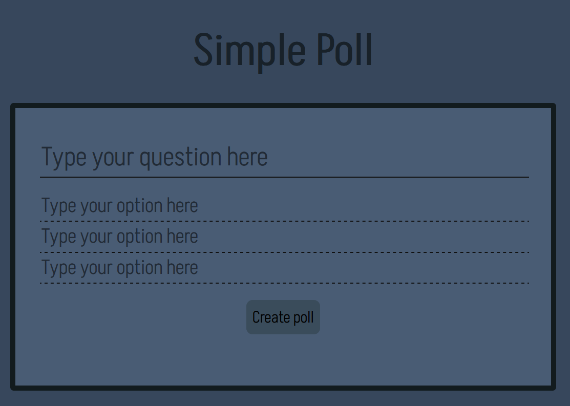 GitHub - tadeastondl/Simple-Poll: with this website you can create ...