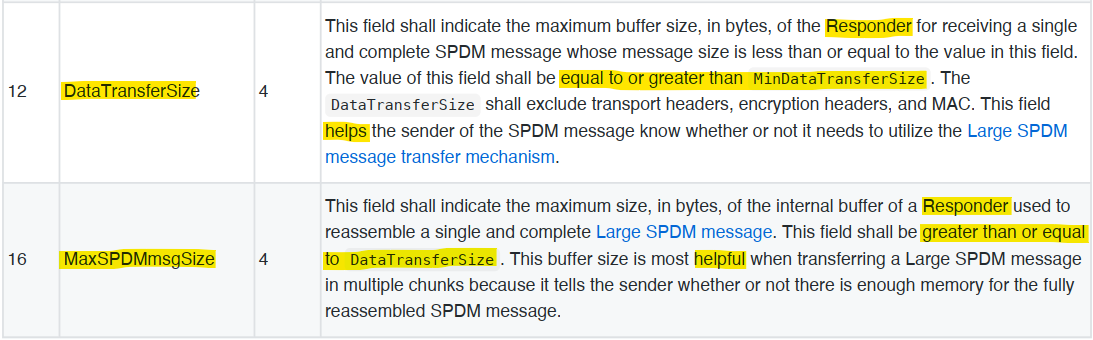 `DataTransferSize` must equal to `MaxSPDMmsgSize` when `CHUNK_CAP` not set? · Issue #2149 · DMTF ...