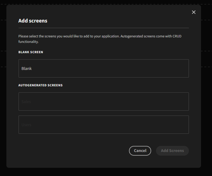 Issues with screen creation wizard · Issue #3487 · Budibase/budibase ...