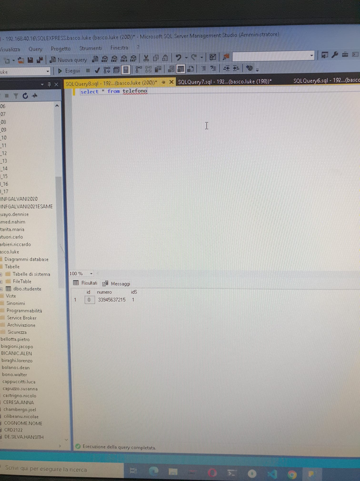 appunti SQL SERVER random dal telefono · Issue #2 · LukeBasco1216/python-appunti-add-esercizi ...