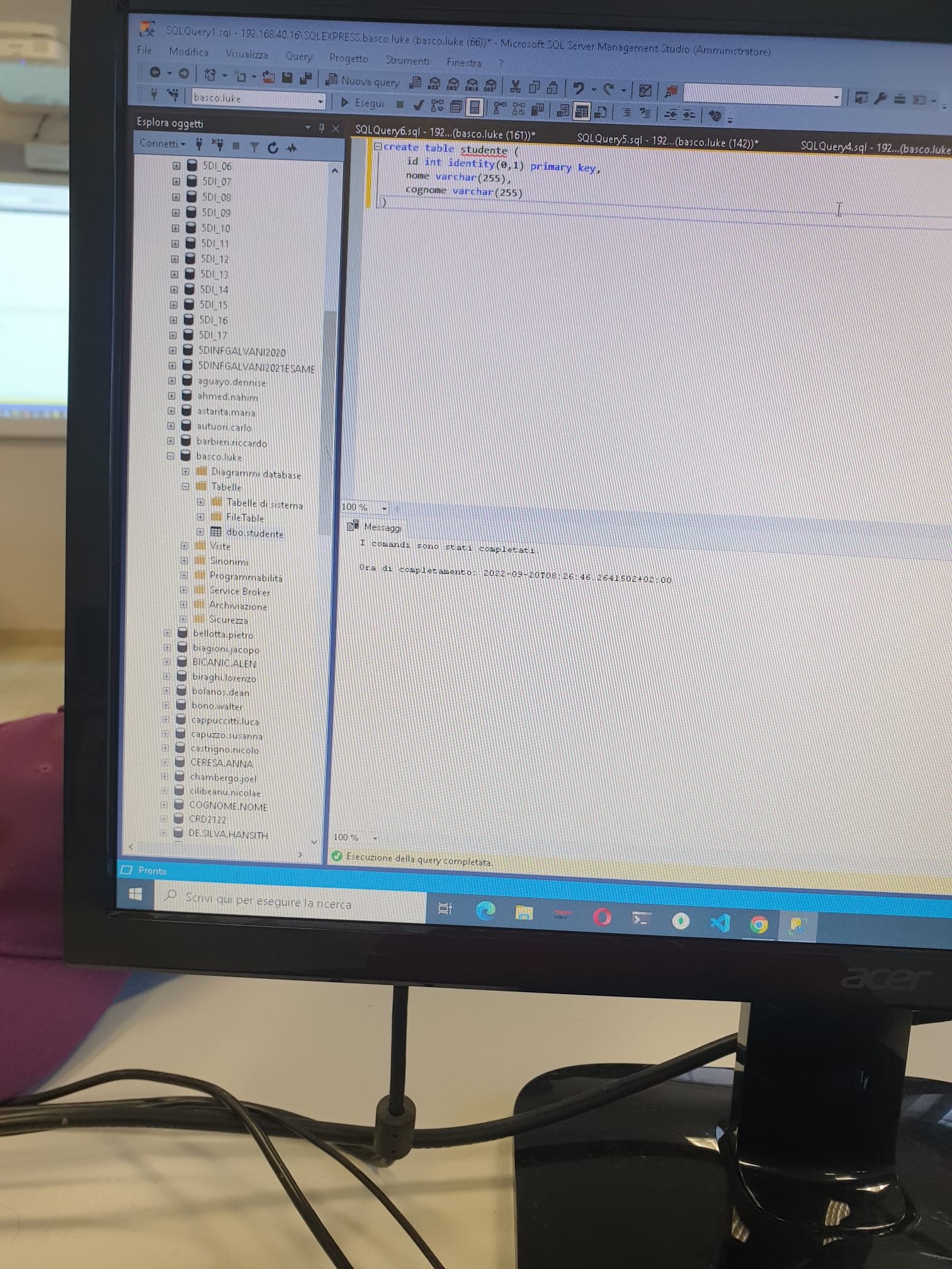 appunti SQL SERVER random dal telefono · Issue #2 · LukeBasco1216/python-appunti-add-esercizi ...