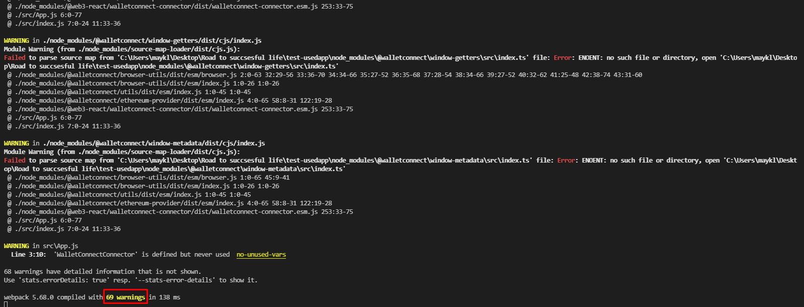 React Scripts 50 Create React App Breaking Walletconnect Connector 4990