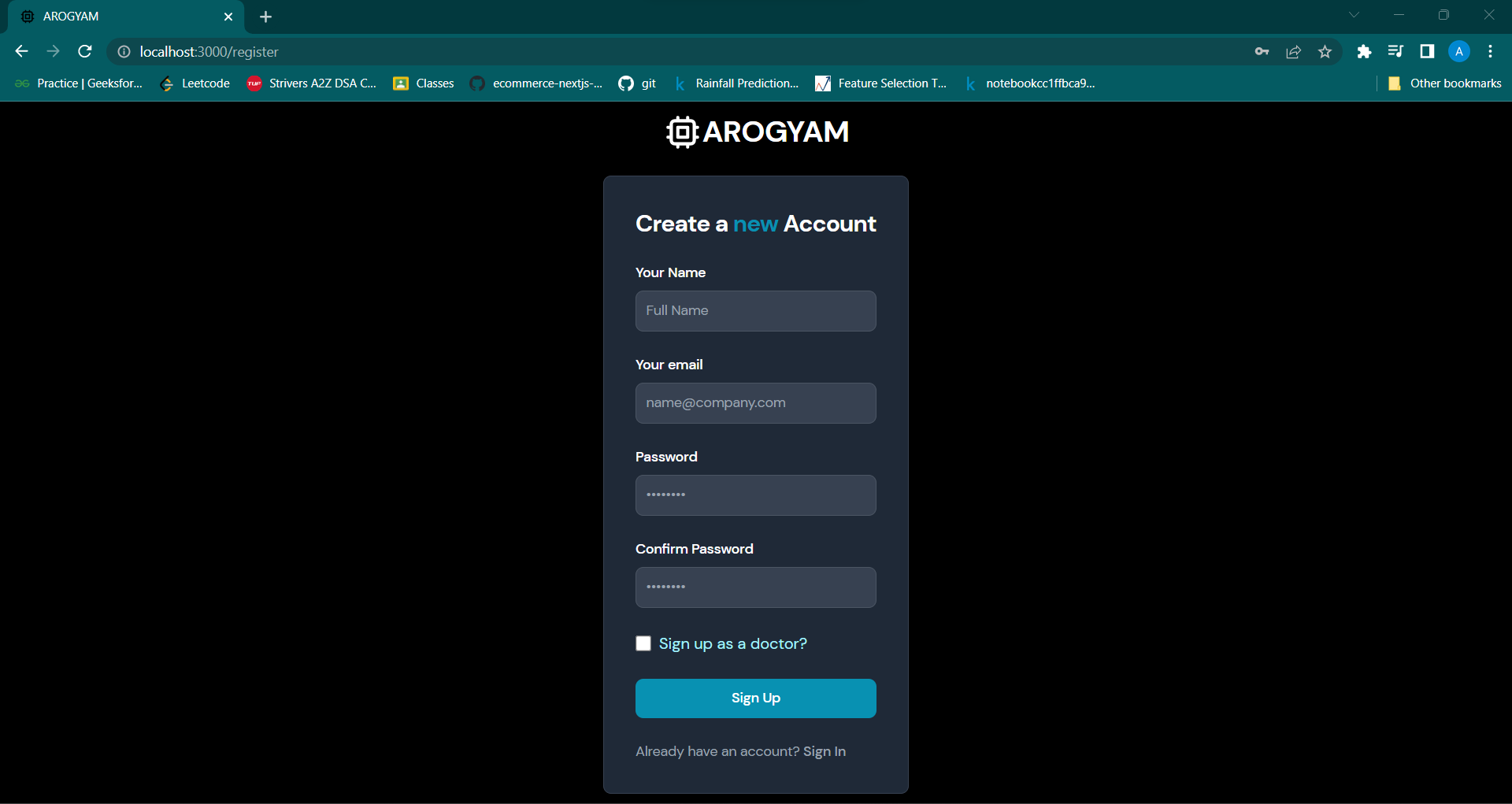 GitHub - AnKoderYadav/Arogyam: Modern Age HealthCare Consultation