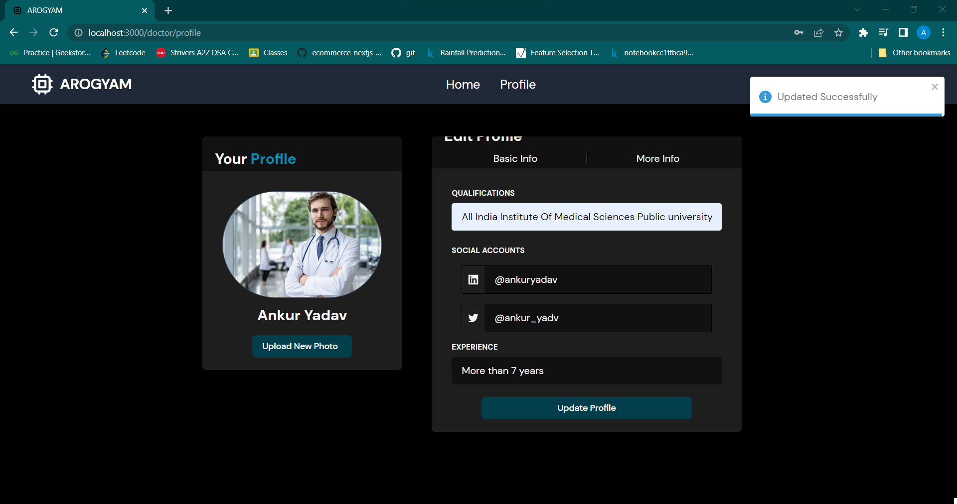 GitHub - AnKoderYadav/Arogyam: Modern Age HealthCare Consultation