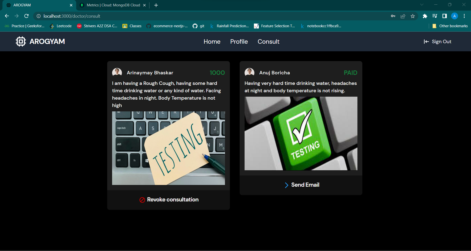 GitHub - AnKoderYadav/Arogyam: Modern Age HealthCare Consultation