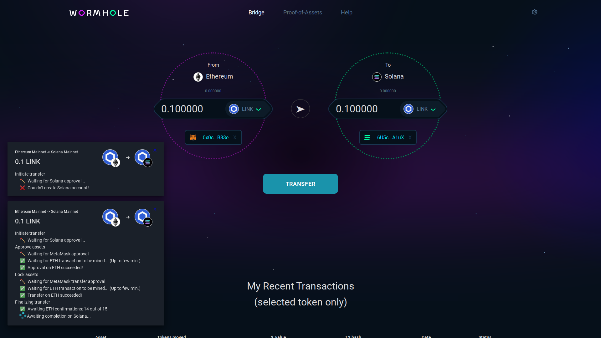 Transaction 'Awaiting completion on Solana' since yesterday · Issue ...