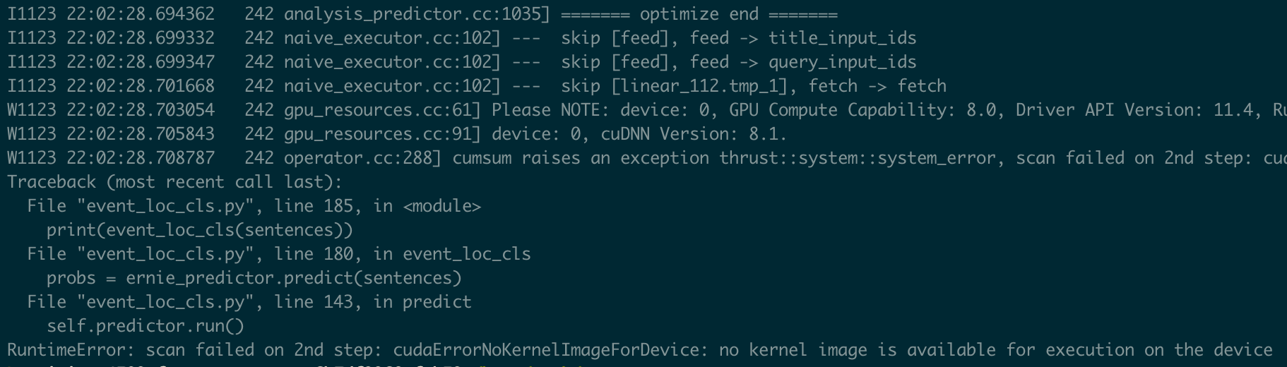 A30显卡预测遇到cudaErrorNoKernelImageForDevice，cuda版本是11.2 · Issue #48305 · PaddlePaddle/Paddle · GitHub