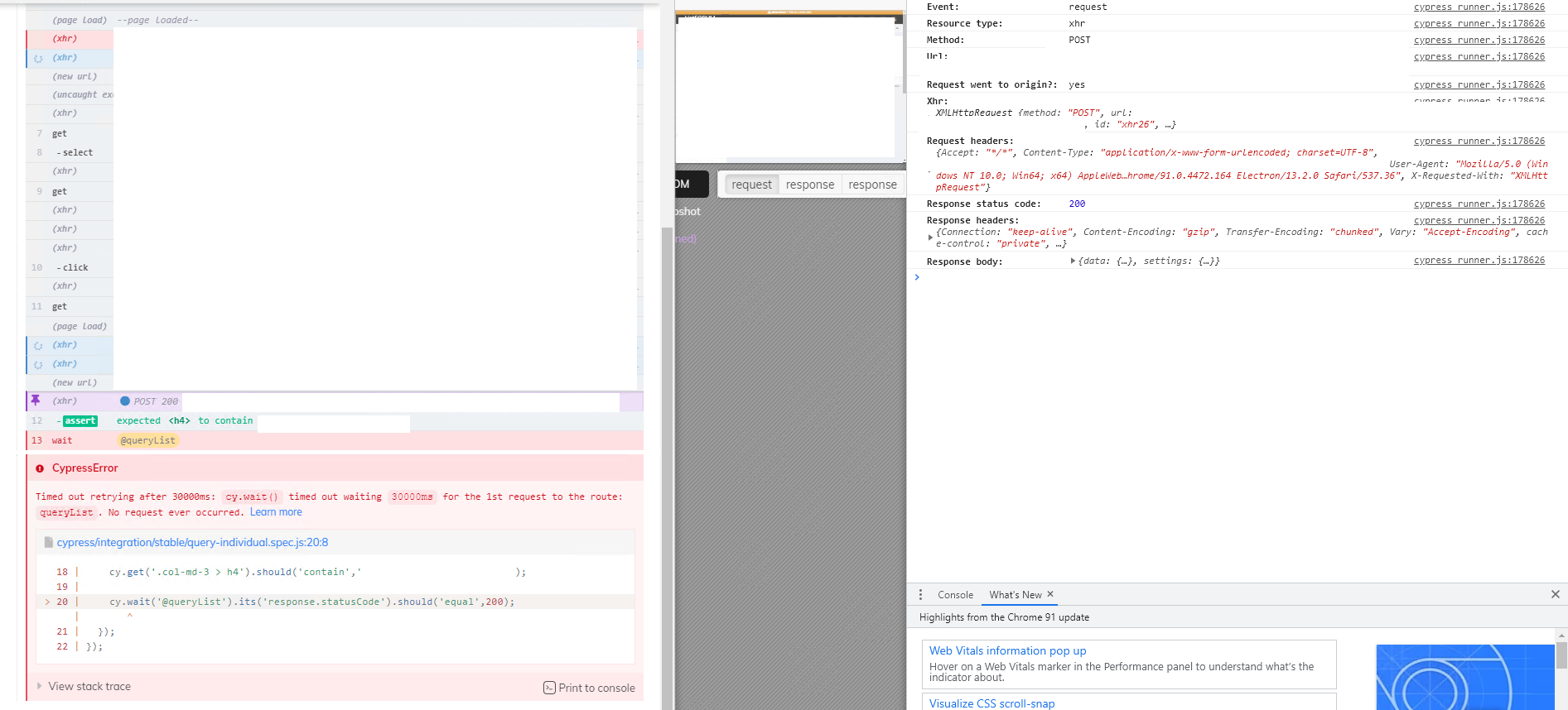 Cywait Timeout On Tercept Cypress V831 · Issue 18109