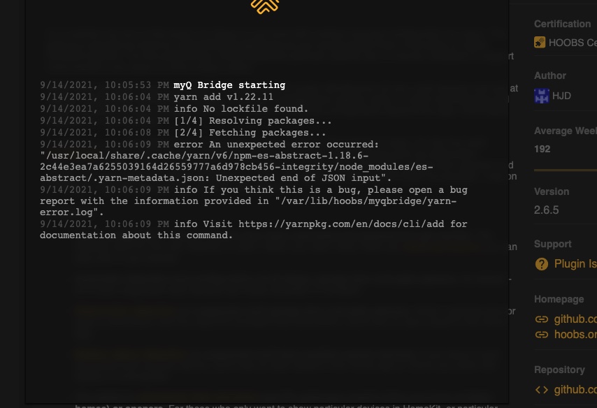 Hoobs 4.0 just purchased, unable to install most plugins - · Issue #1522 · hoobs-org/HOOBS · GitHub