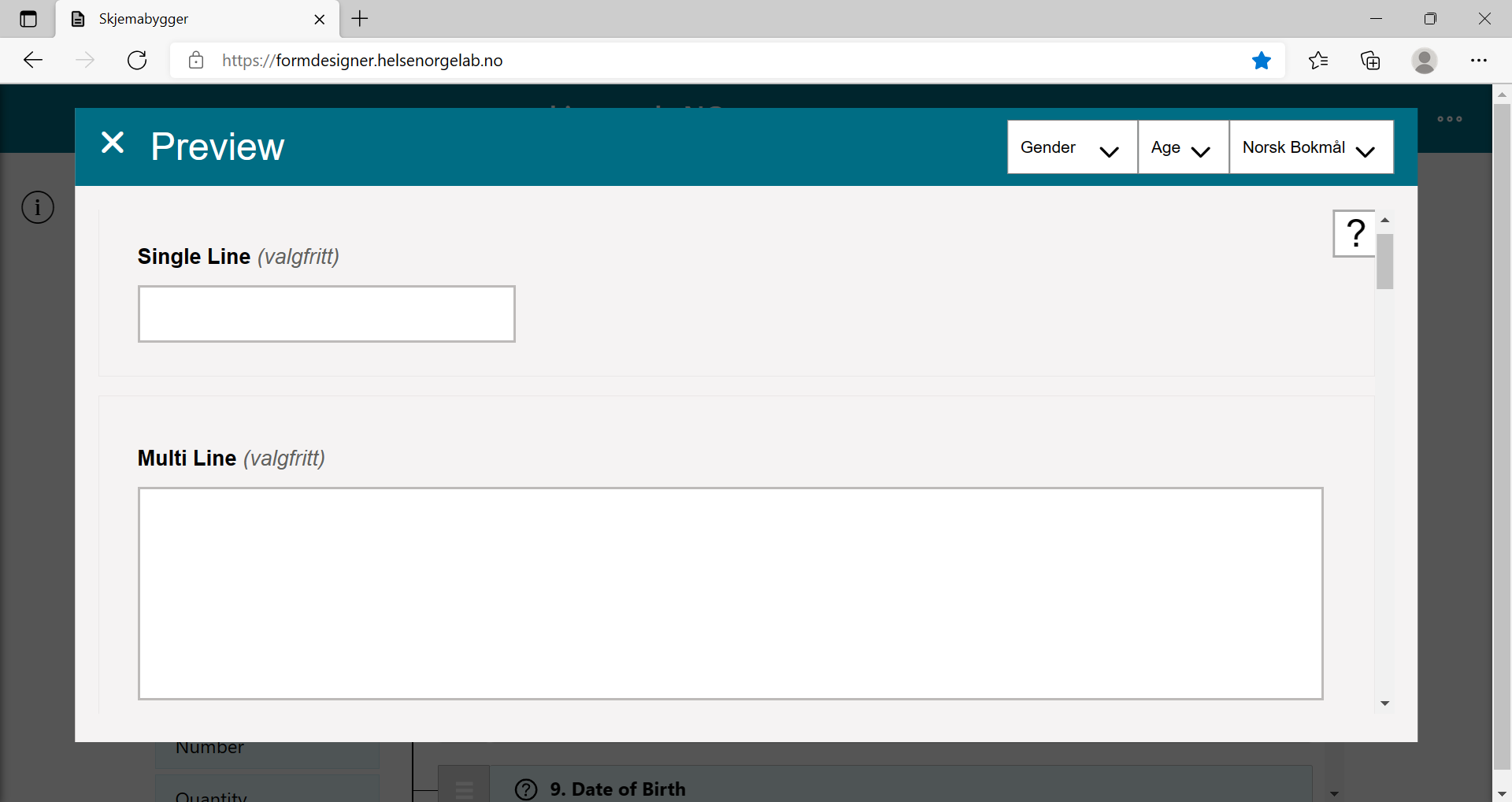 Quest: Questionnaire multi line input fields not being rendered ...