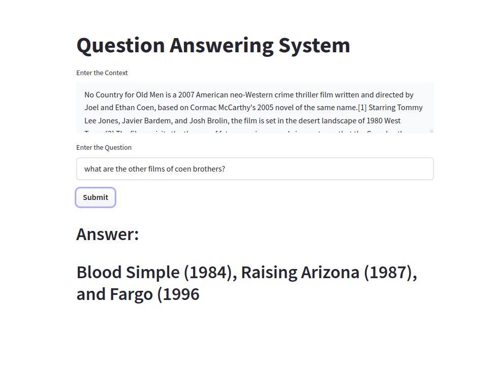 GitHub - ananduaji/Custom-Question-Aswering-Model: Question Answering System