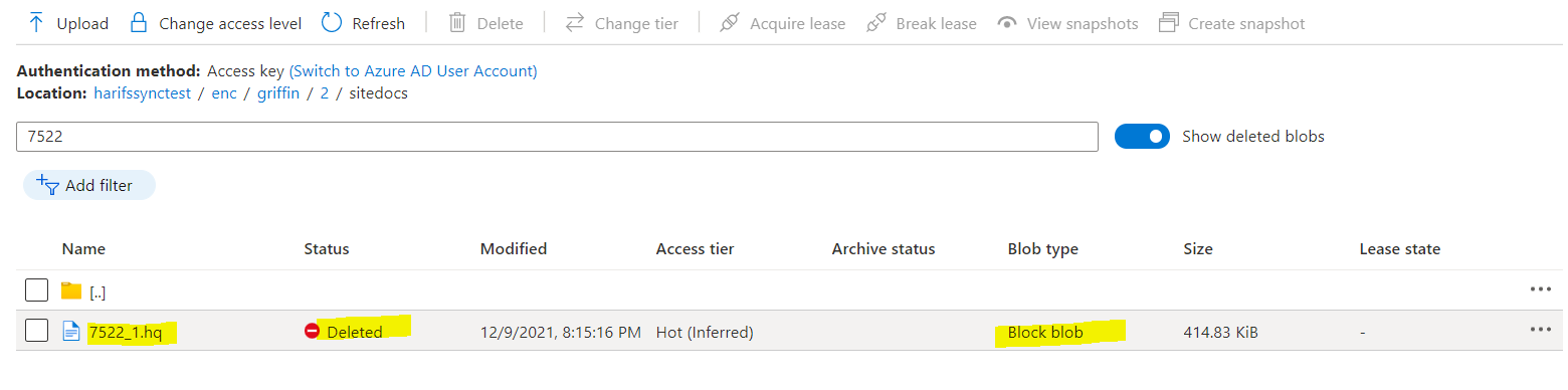 undeleteWithResponse(Duration timeout, Context context) API is not working to restore soft ...