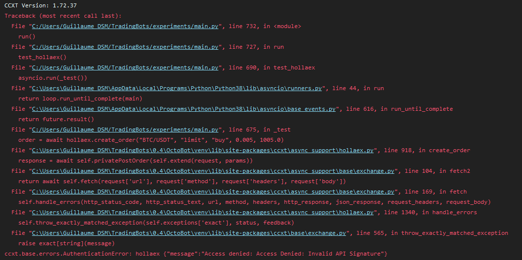 [Hollaex] Invalid API Signature on order price ending with ".0" · Issue #11872 · ccxt/ccxt · GitHub