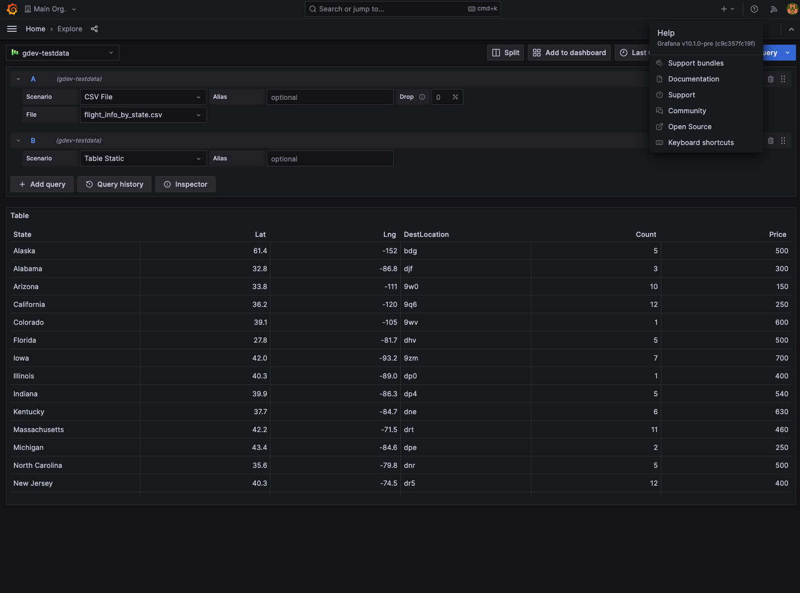 Explore: Cannot render multiple tables · Issue #70813 · grafana/grafana · GitHub