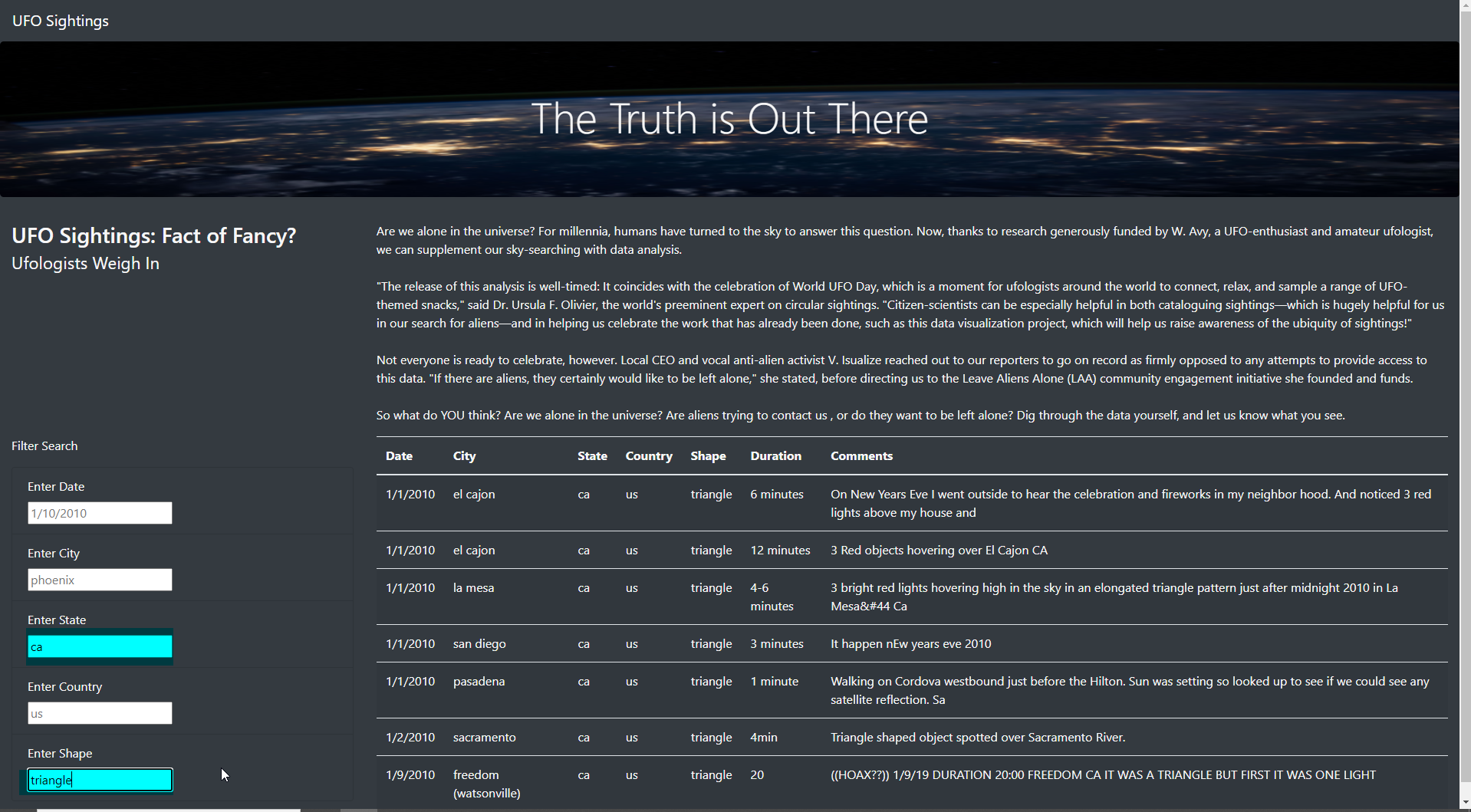 GitHub - kateyharris/Javascript__UFOs