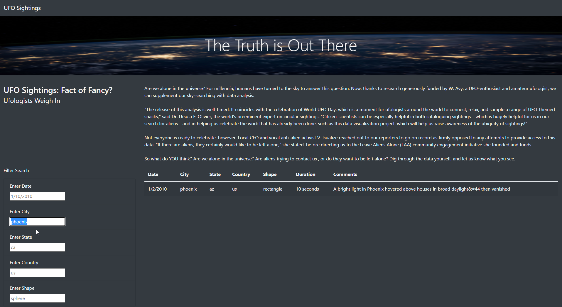 GitHub - kateyharris/Javascript__UFOs