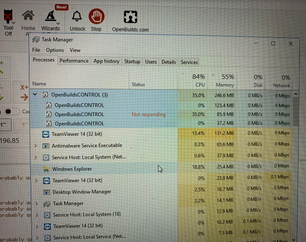 OpenbuildsControl CPU Usage / Unresponsive · Issue #104 · OpenBuilds/OpenBuilds-CONTROL · GitHub