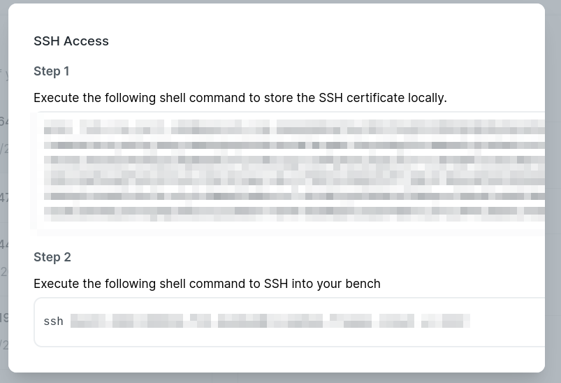 UI glitch: "Copy button" is hidden in SSH dialog · Issue #664 · frappe/press · GitHub