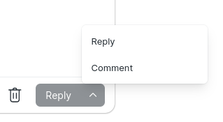 UX: Reply/Comment should NOT be same button · Issue #1269 · frappe ...