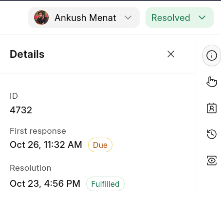 First response due for tickets that are marked as resolved · Issue #1607 · frappe/helpdesk · GitHub