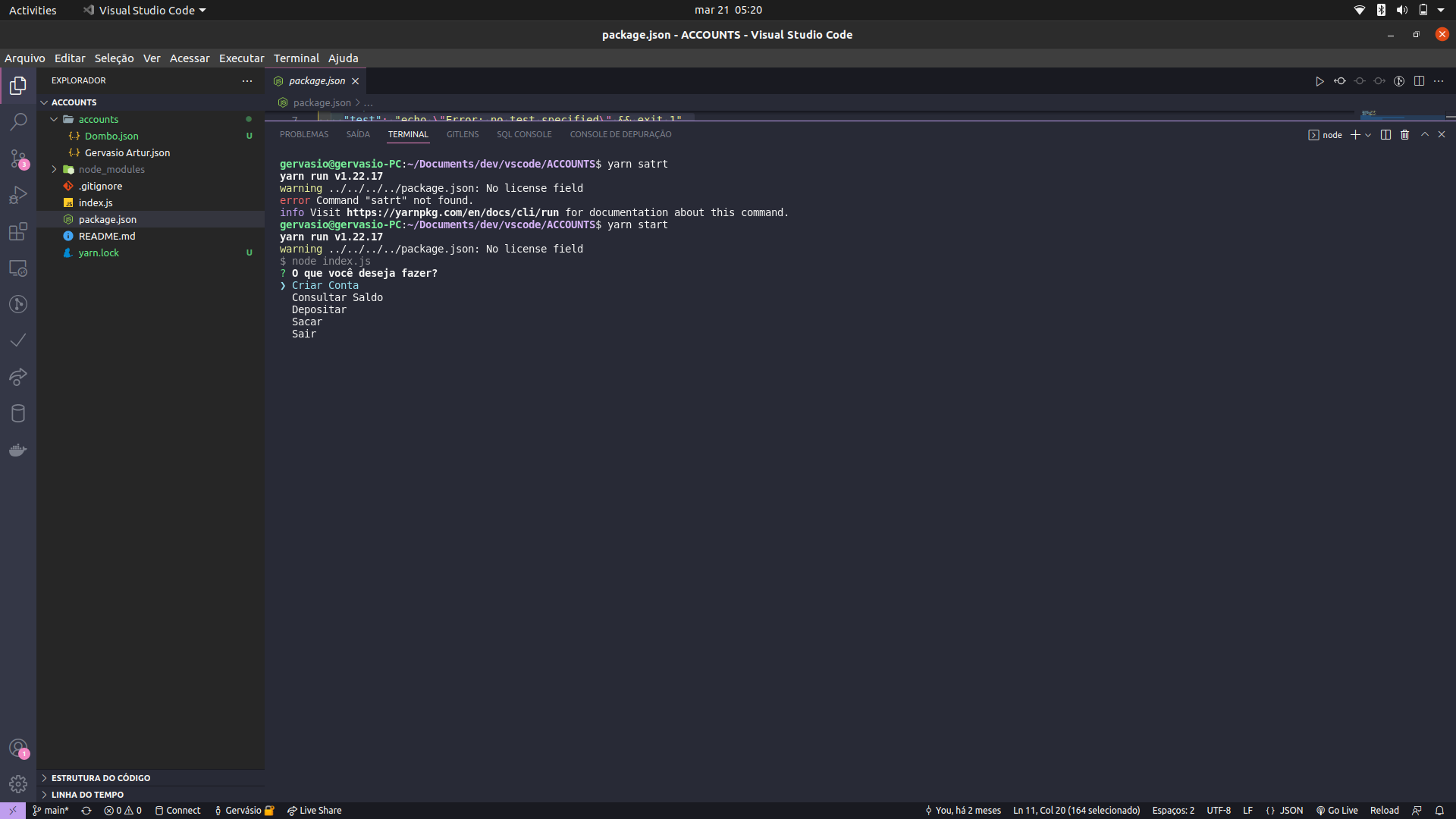 GitHub - gervasioartur/ACCOUNTS: This is a project to fix the content ...