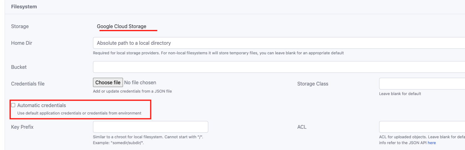 Automatic credentials for GCP buckets · Issue #1099 · drakkan/sftpgo · GitHub
