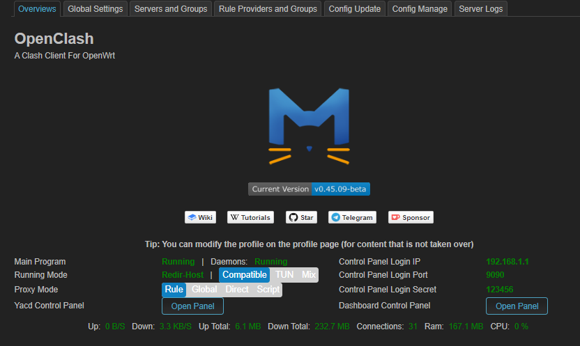 logo and clash dev version · Issue #2327 · vernesong/OpenClash · GitHub