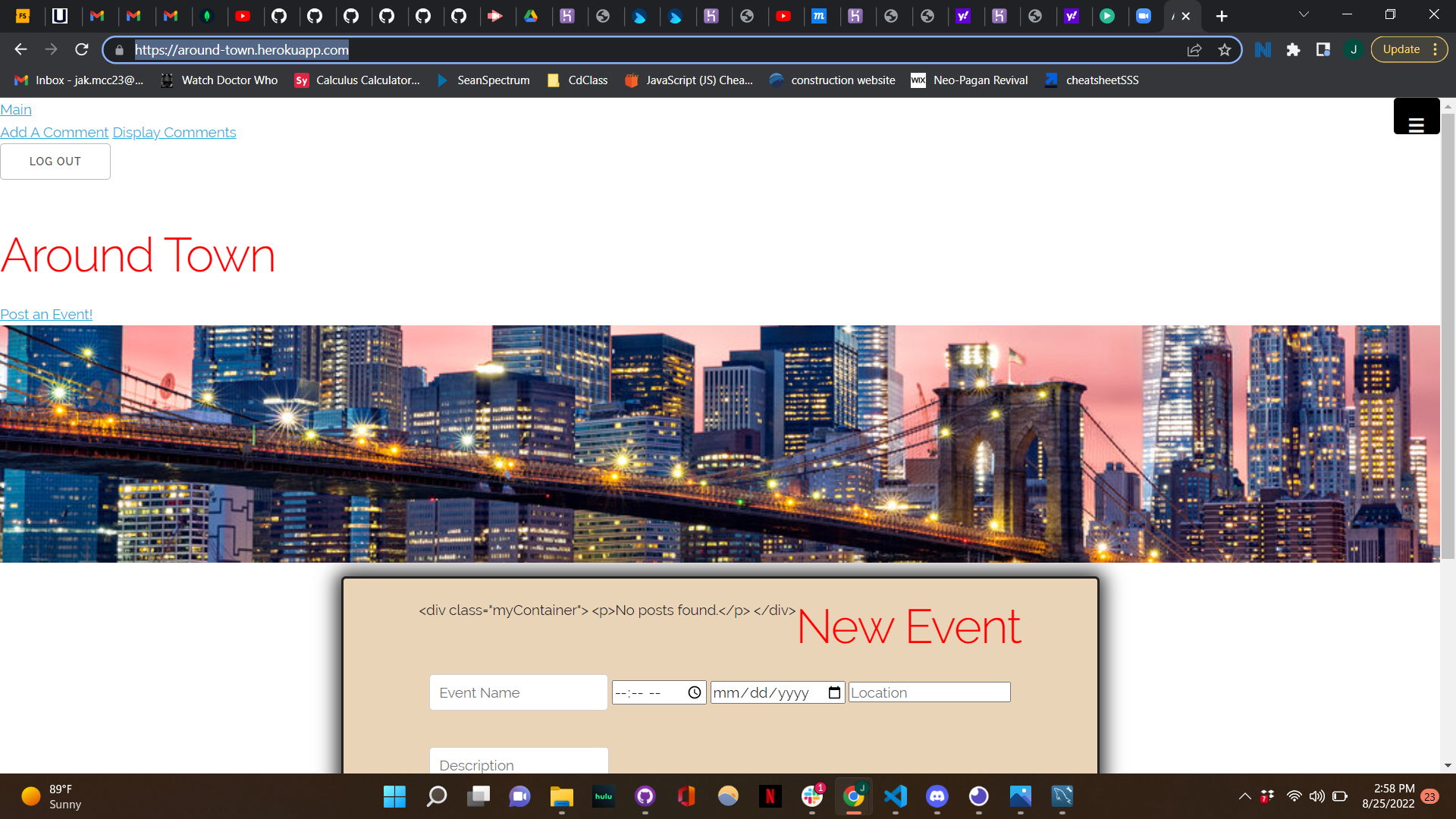 GitHub - JakMcCarthy/Around-Town