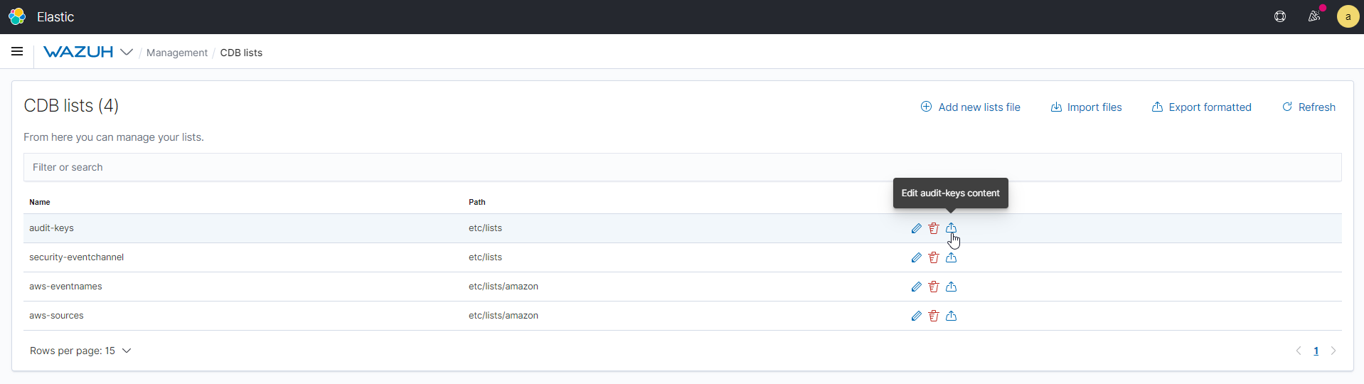 Wrong Hover Text In Cdb Lists Section · Issue 2896 · Wazuhwazuh Dashboard Plugins · Github