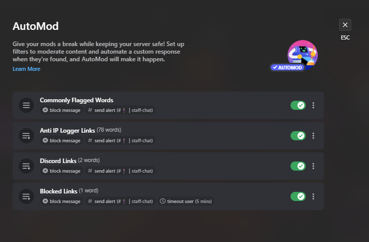 Automod, To-Do Button, Forum Channels Tag not themed · Issue #172 · TakosThings/Fluent-Discord ...