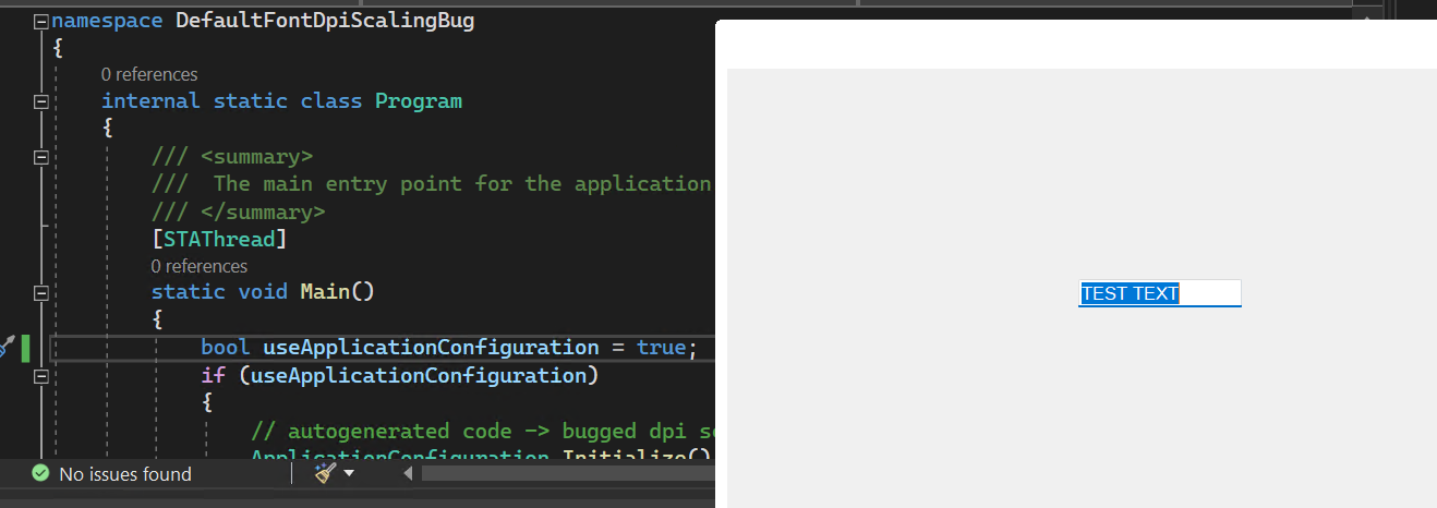 ApplicationConfiguration: bug with DPI scaling when ApplicationDefaultFont is set · Issue #6191 ...