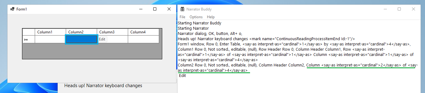 [Accessibility] Screen reader announces incorrect columns of ...
