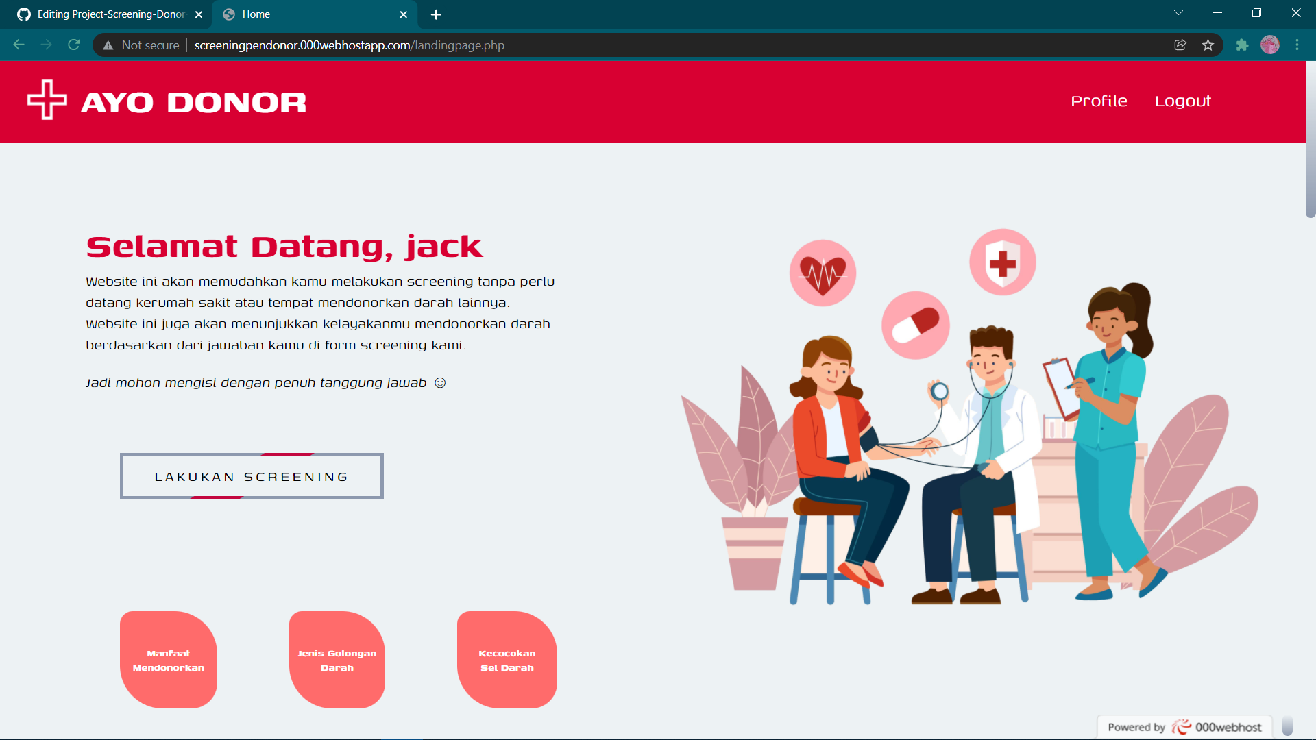 GitHub - gabriellwrnc/Project-Screening-Donor-Darah-HTML-CSS-JS: Ini adalah tugas Project Akhir ...
