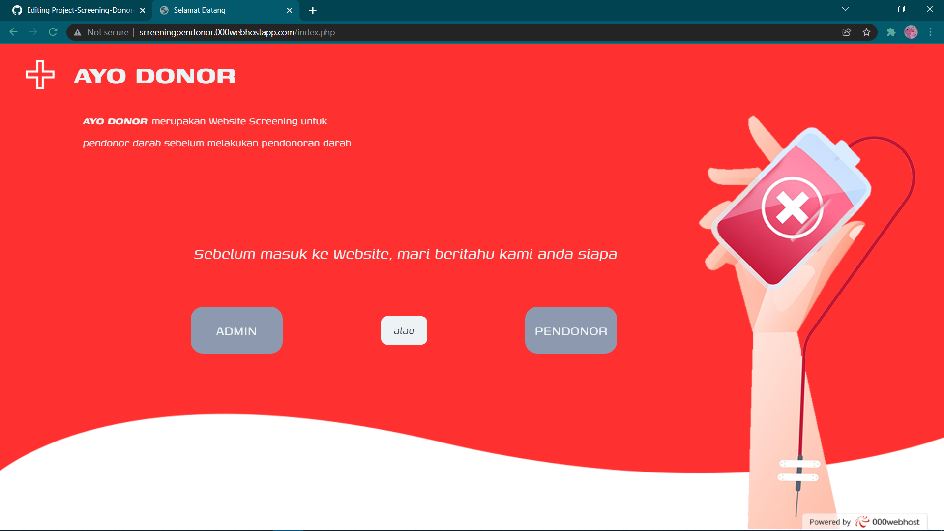 GitHub - gabriellwrnc/Project-Screening-Donor-Darah-HTML-CSS-JS: Ini adalah tugas Project Akhir ...