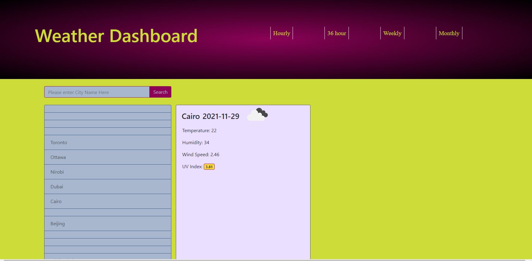 GitHub - Mekonnenke/WeatherDashBoard