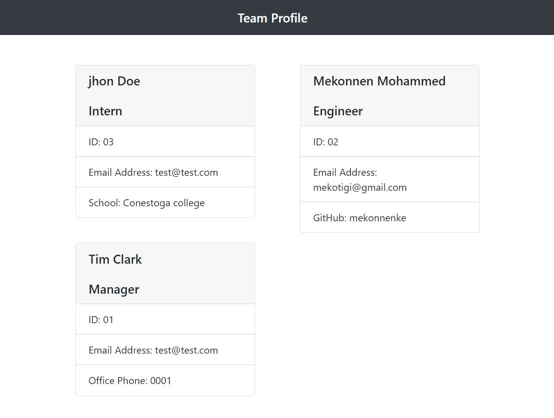GitHub - Mekonnenke/generate-team-profile