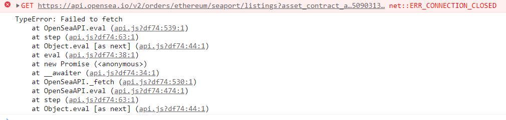 Can't getOrders · Issue #664 · ProjectOpenSea/opensea-js · GitHub