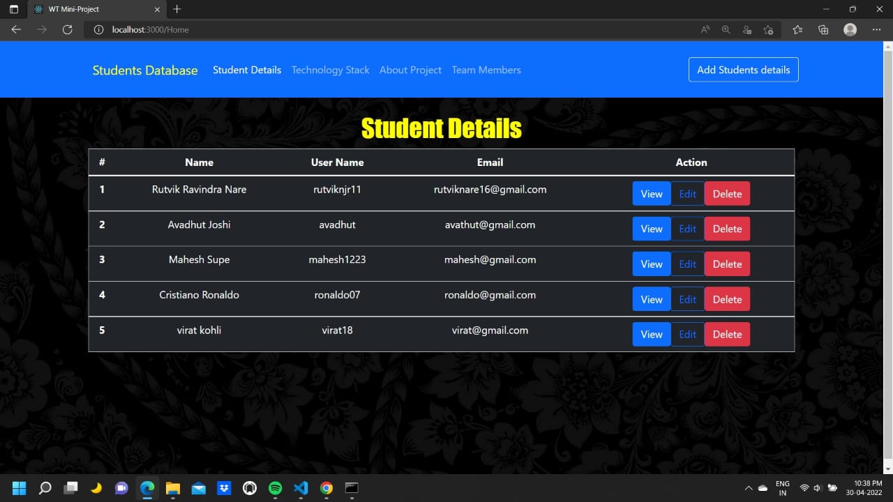 GitHub - rutviknare/WT_MiniProject_2022: Hello Everyone, This is my WT Mini-Project. Title Name ...