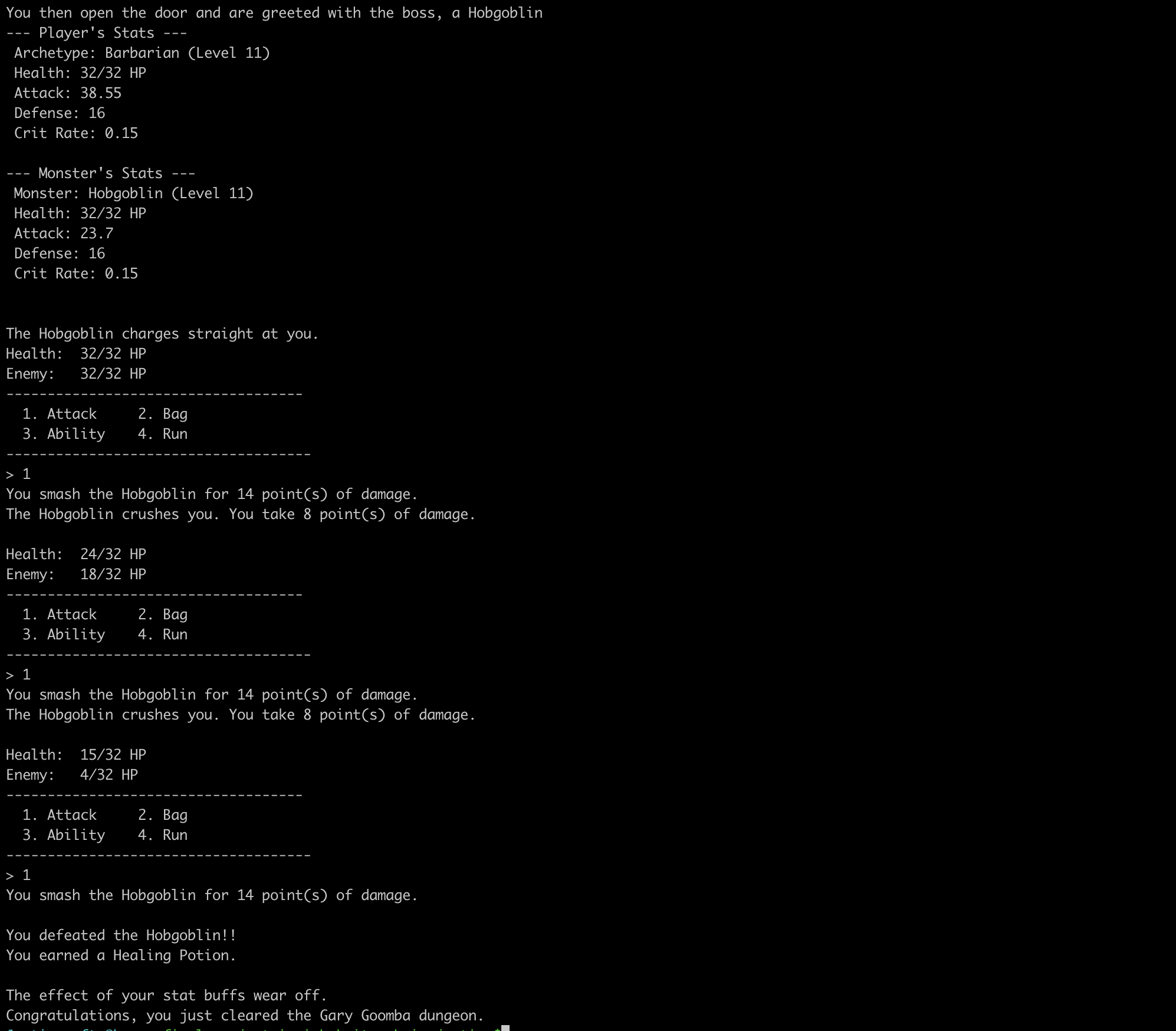 Github Cullm001text Based Rpg