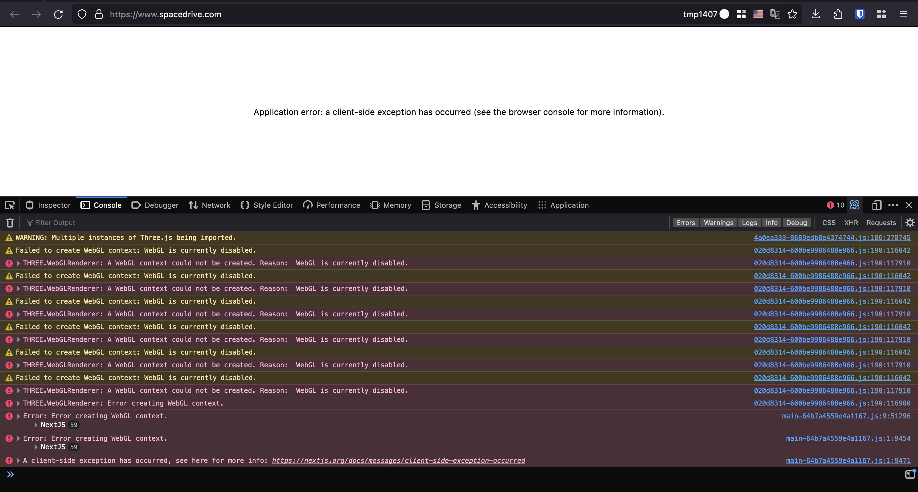 Landing page errors in Brave browser · Issue #1025 · spacedriveapp/spacedrive · GitHub