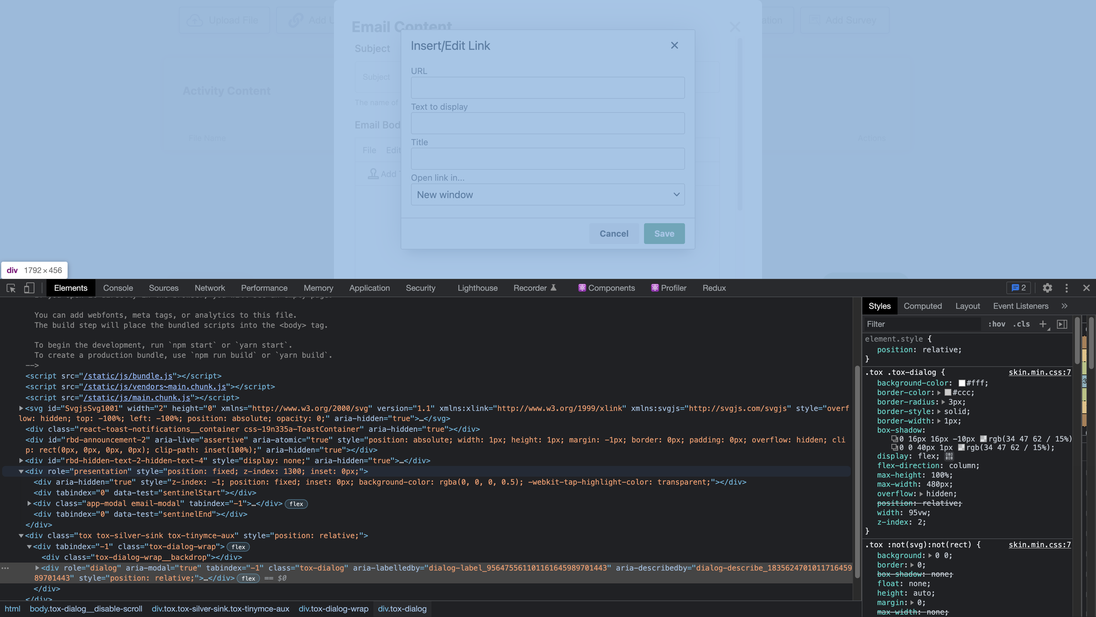 Wrong cursor style when Editor is rendered into a modal · Issue #309 · tinymce/tinymce-react ...
