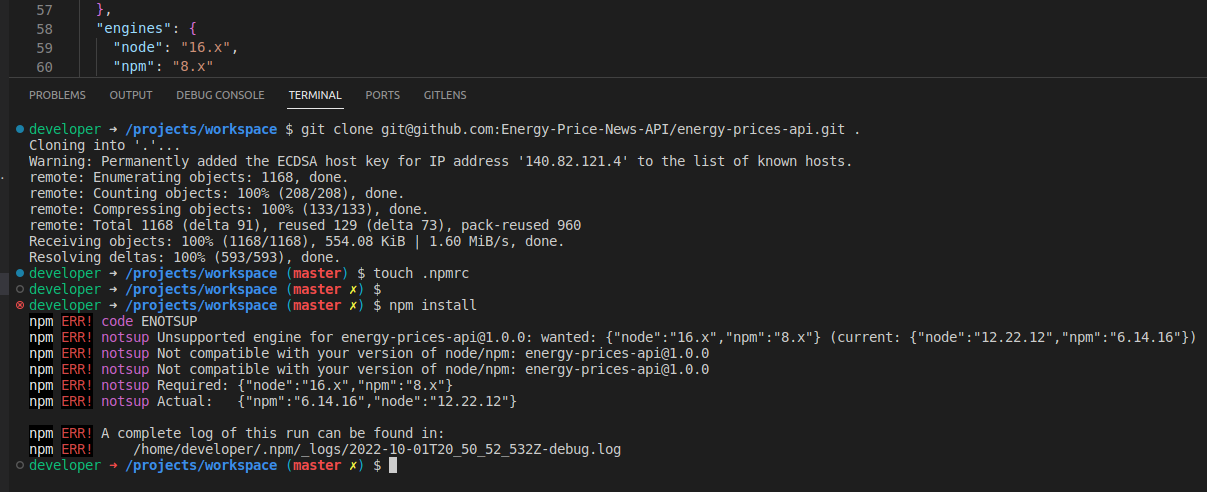 [CHORE] - Force Node version · Issue #169 · Energy-Price-News-API ...