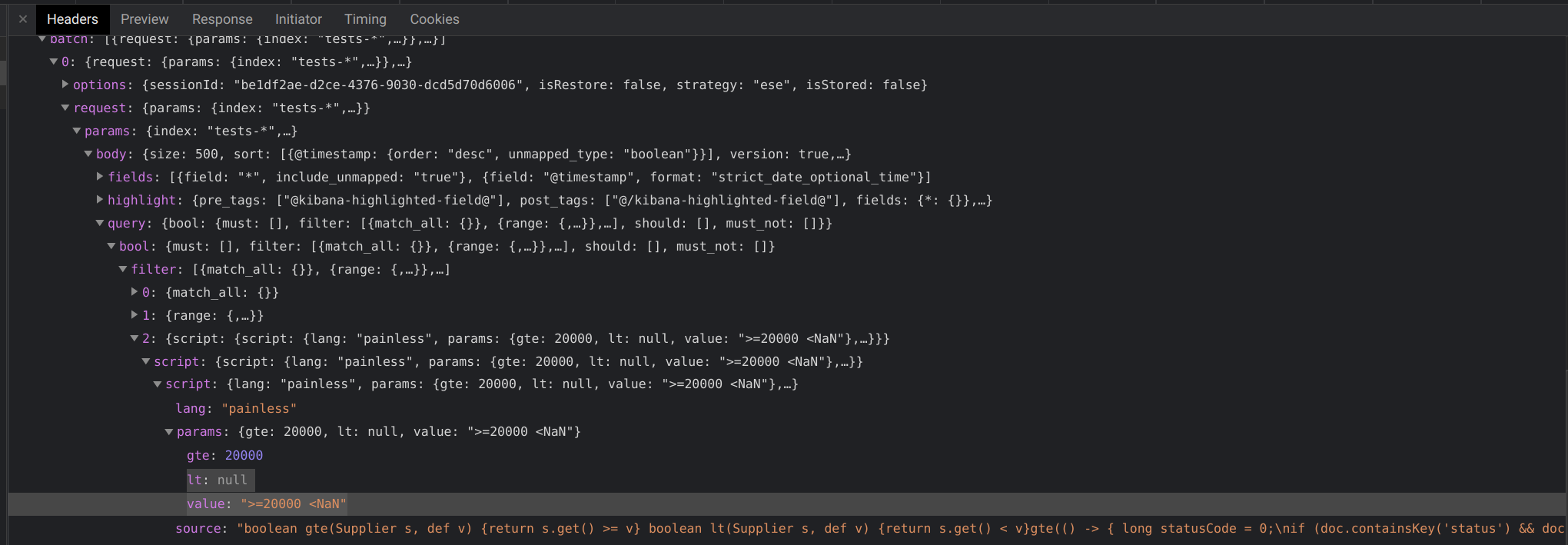 Range Filter uses non-numeric values as defaults, causes exceptions in scripted fields · Issue ...