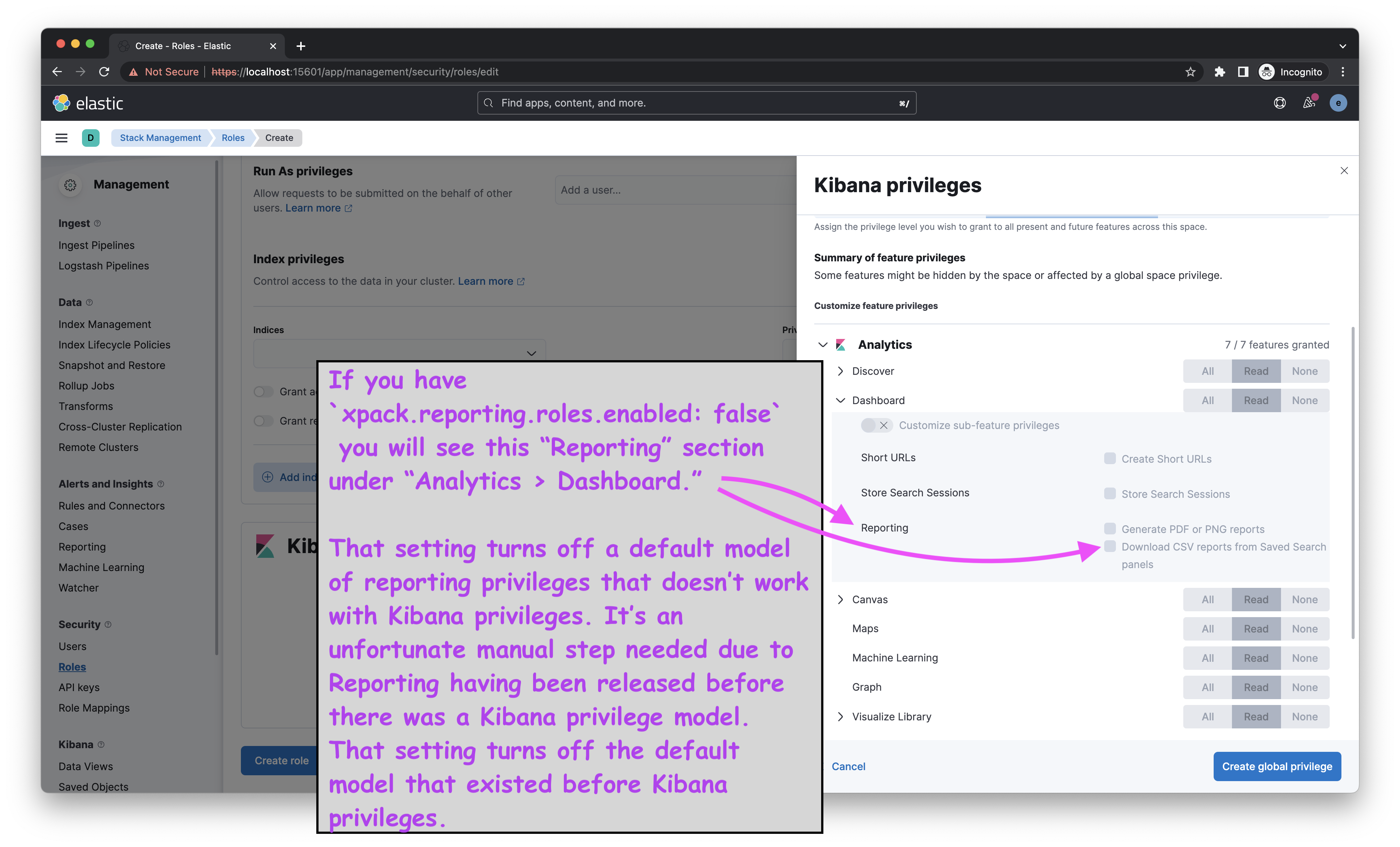 Unable to restrict CSV Download for any Role & User [Security] · Issue #146388 · elastic/kibana ...