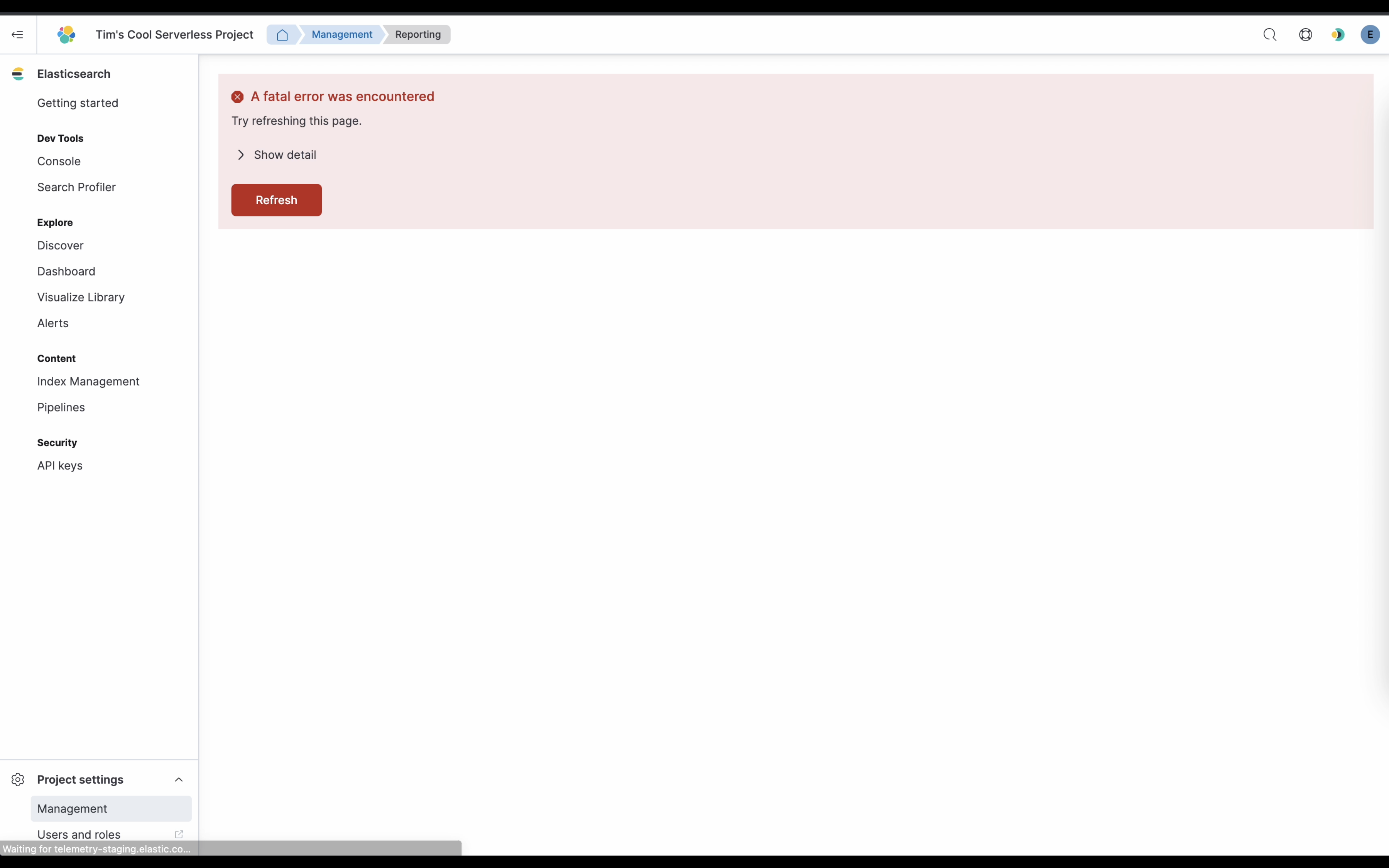 React Error Boundary And Fatal Errors · Issue 166584 · Elastickibana · Github
