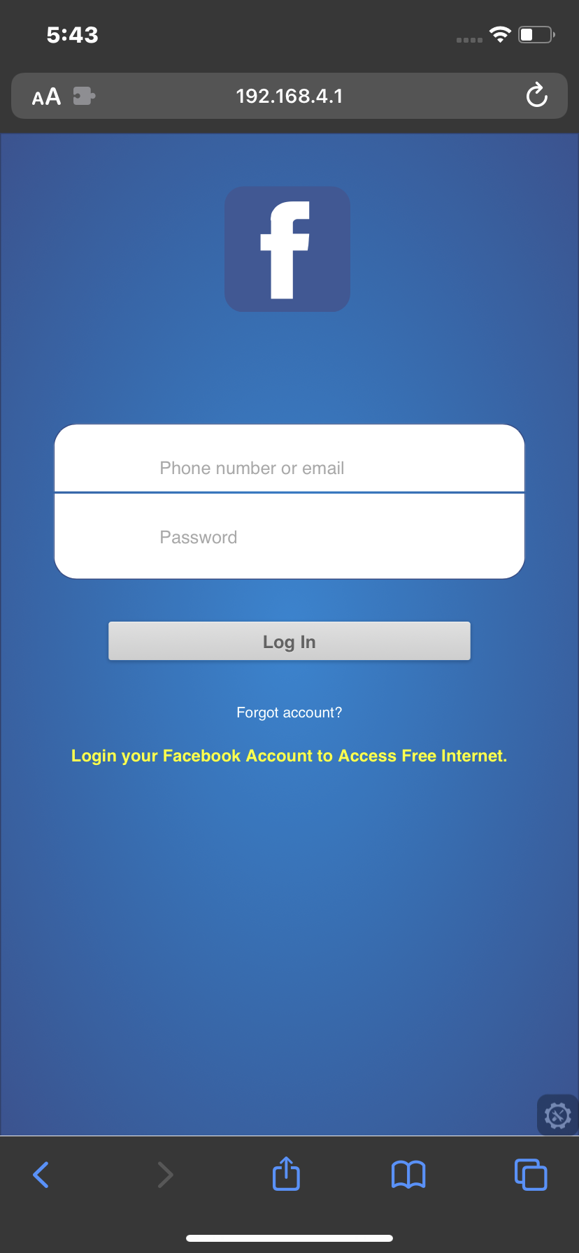 GitHub - KindofSHT/ESP8266-Facebok-Phishing-Captive-Portal: Facebook Phishing using ESP8266.
